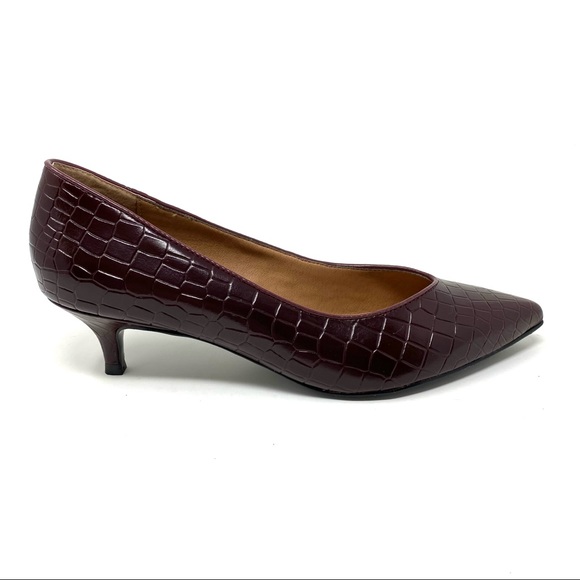 Vionic | Shoes | Vionic Womens Vionic Josie Pump Wine Croc Wide | Poshmark